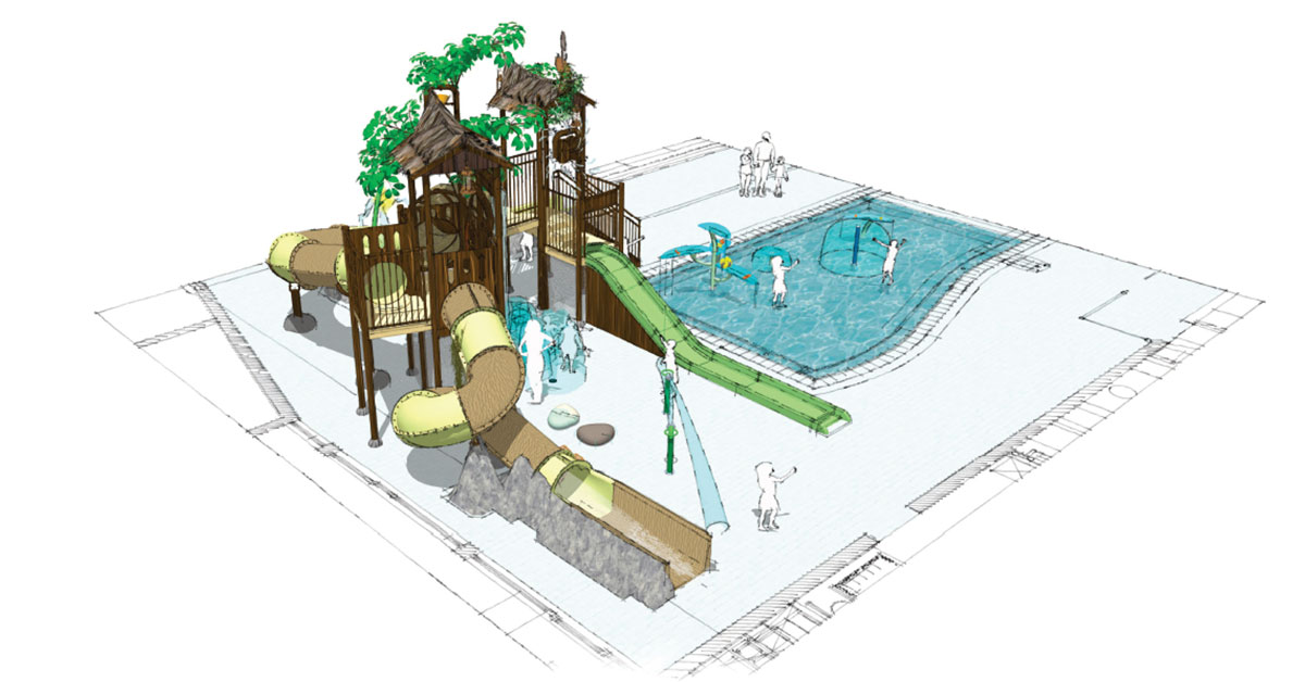 Water play structure for Aquaferrum Friesoythe!- Watergames & More